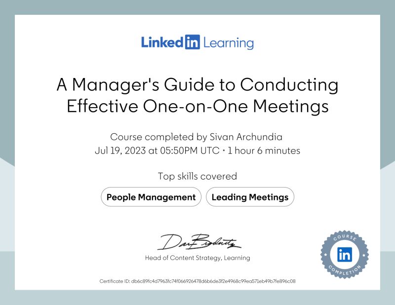 Sivan A. on LinkedIn: Certificate of Completion Sivan A. on LinkedIn: Certificate of Completion