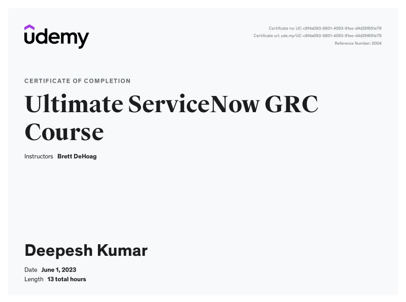 Deepesh kumar on LinkedIn: #continuedlearning #grc Deepesh kumar on LinkedIn: #continuedlearning #grc