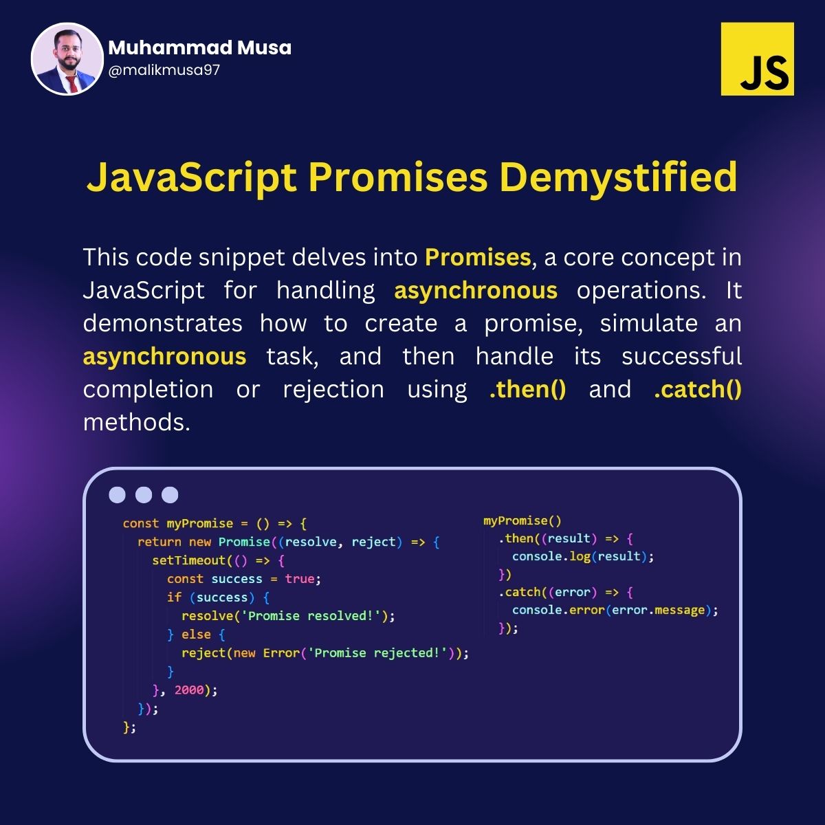Muhammad Musa Khan on LinkedIn: #reactjs #nodejs #javascript #promises ... Muhammad Musa Khan on LinkedIn: #reactjs #nodejs #javascript #promises ...
