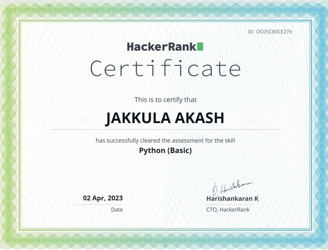 Jakkula Akash on LinkedIn: #python #hackerrank Jakkula Akash on LinkedIn: #python #hackerrank