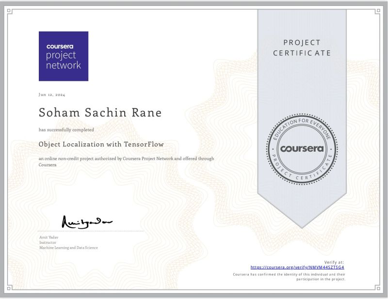 Soham Rane on LinkedIn: #tensorflow #machinelearning #objectlocalization Soham Rane on LinkedIn: #tensorflow #machinelearning #objectlocalization