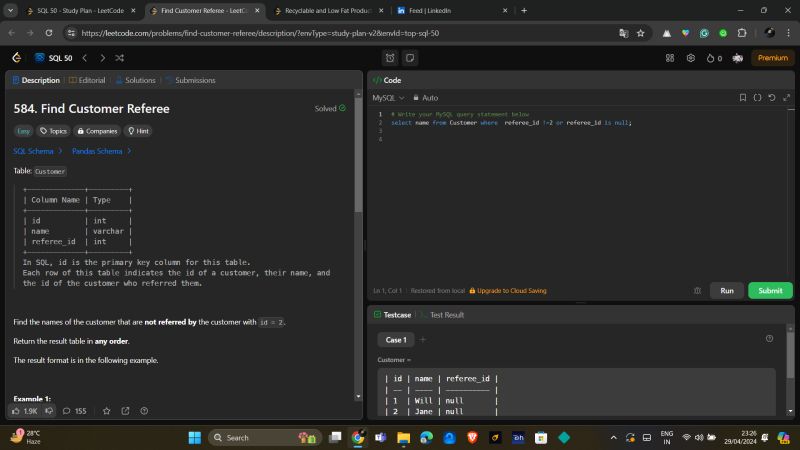 Hardik Tiwari on LinkedIn: #sql #leetcode #learning #dataanalytics Hardik Tiwari on LinkedIn: #sql #leetcode #learning #dataanalytics