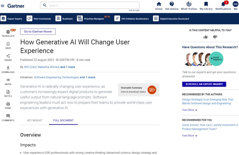 Casen Gerhart, Sr. on LinkedIn: #gartner #genai #generativeai #ux Casen Gerhart, Sr. on LinkedIn: #gartner #genai #generativeai #ux
