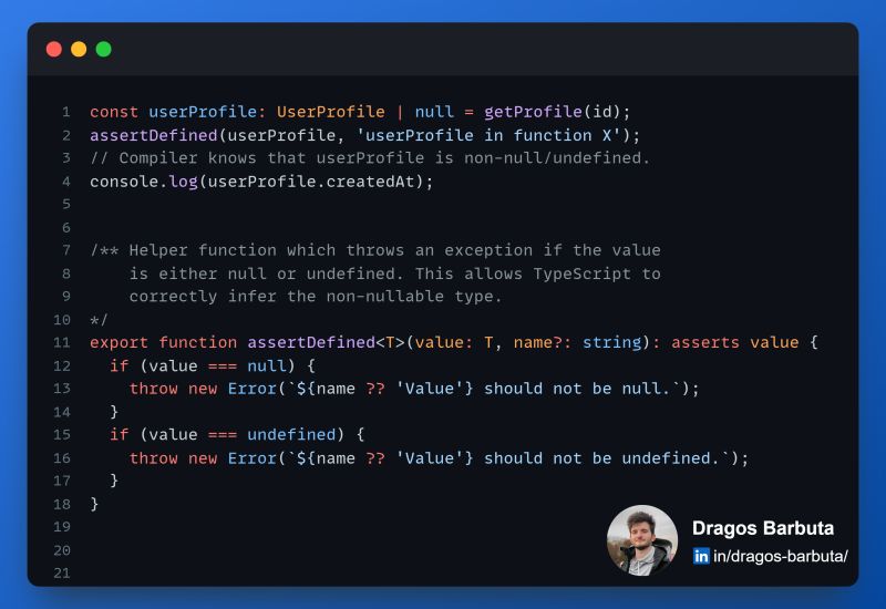 Dragos Barbuta on LinkedIn: #typescript #typescript #typeassertions # ... Dragos Barbuta on LinkedIn: #typescript #typescript #typeassertions # ...