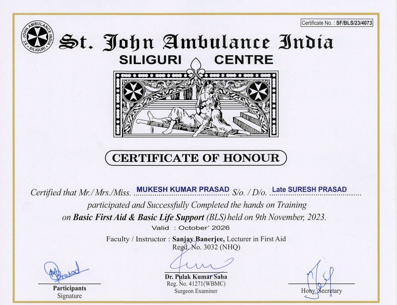 Mukesh Kumar Prasad on LinkedIn: Training on Basic First Aid & Basic ... Mukesh Kumar Prasad on LinkedIn: Training on Basic First Aid & Basic ...