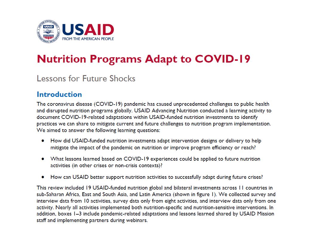 USAID Advancing Nutrition on LinkedIn: #nutrition USAID Advancing Nutrition on LinkedIn: #nutrition