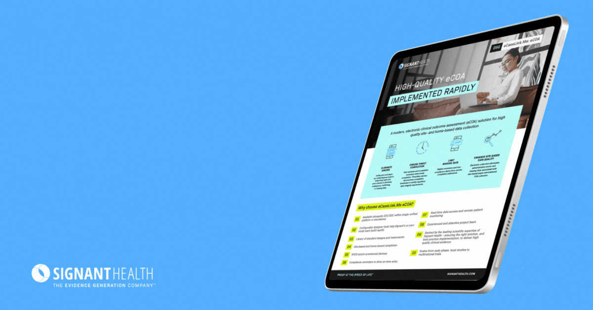 Signant Health on LinkedIn: eCaseLink eCOA: High-Quality Data Capture ... Signant Health on LinkedIn: eCaseLink eCOA: High-Quality Data Capture ...