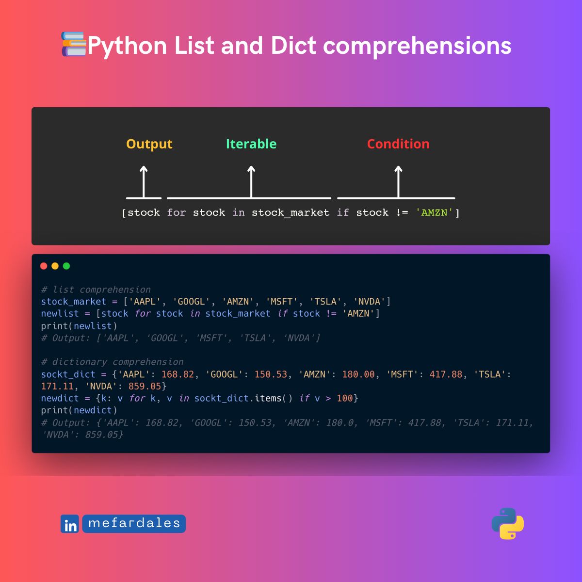 Manuel Suarez on LinkedIn: #pythontips #coding #efficiency #learnpython ... Manuel Suarez on LinkedIn: #pythontips #coding #efficiency #learnpython ...