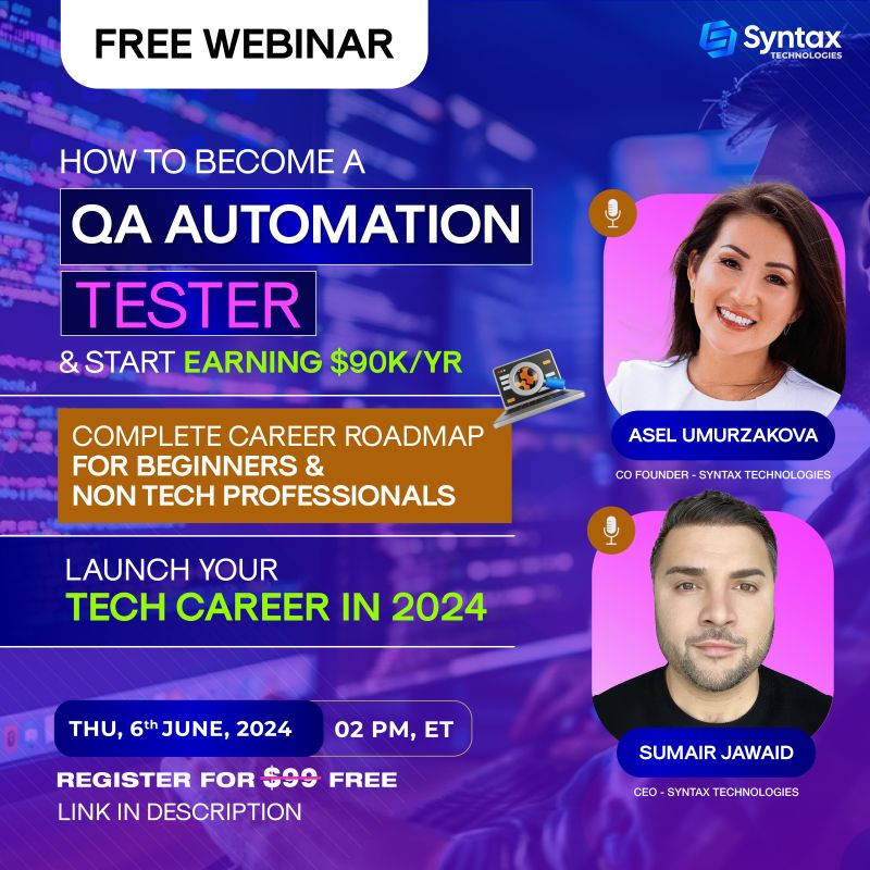 Syntax Technologies on LinkedIn: #qatesting #qatester #qaautomation # ... Syntax Technologies on LinkedIn: #qatesting #qatester #qaautomation # ...
