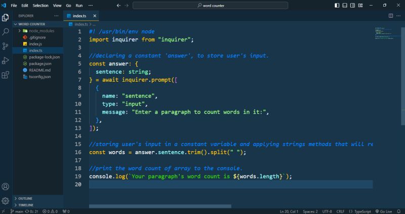 Hiba Zia on LinkedIn: #typescript #coding #learning #wordcounter # ... Hiba Zia on LinkedIn: #typescript #coding #learning #wordcounter # ...