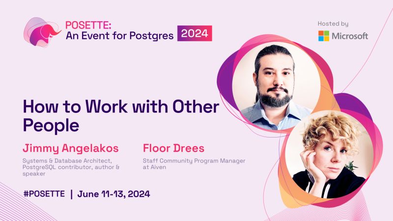 Jimmy Angelakos on LinkedIn: #posette #postgres #postgresql #community Jimmy Angelakos on LinkedIn: #posette #postgres #postgresql #community