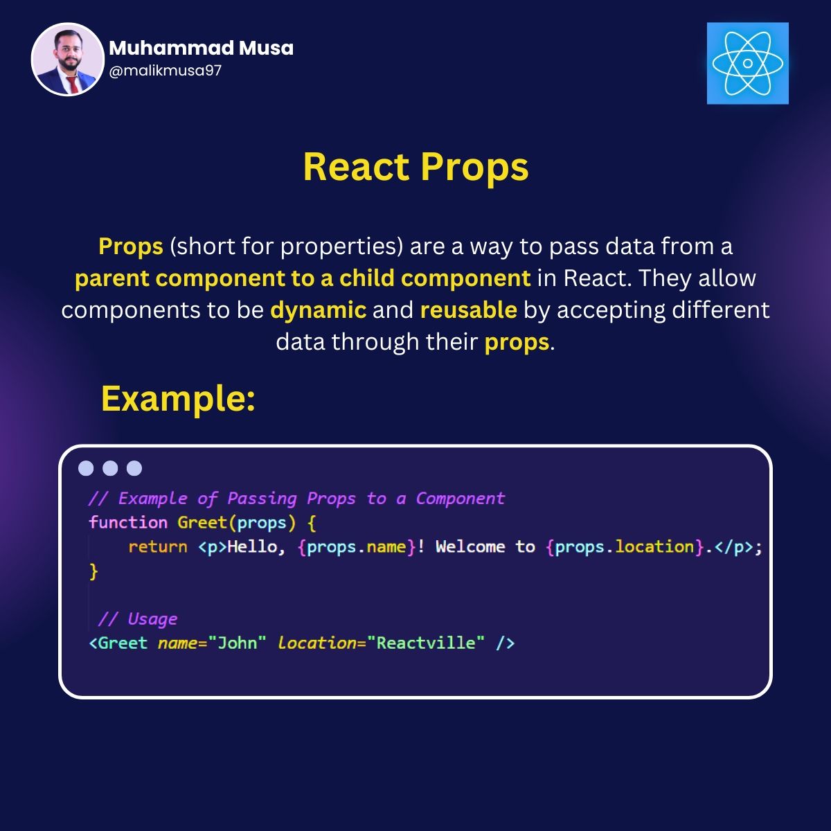 Muhammad Musa Khan on LinkedIn: #reactjs #nodejs #javascript #props # ... Muhammad Musa Khan on LinkedIn: #reactjs #nodejs #javascript #props # ...