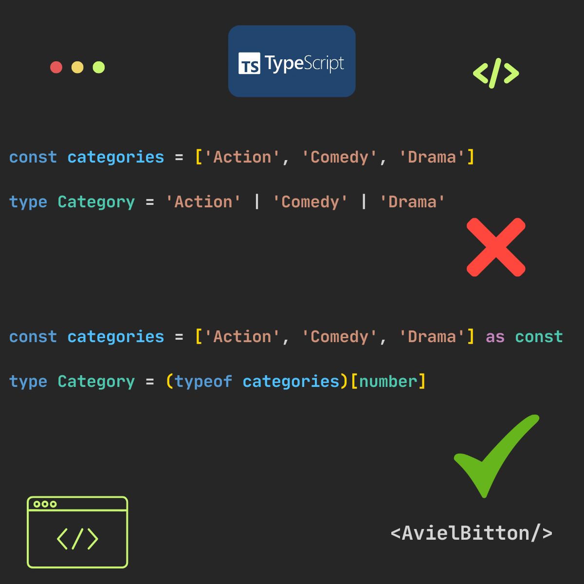 Aviel Bitton on LinkedIn: #typescript #programmingtips #codetricks # ... Aviel Bitton on LinkedIn: #typescript #programmingtips #codetricks # ...