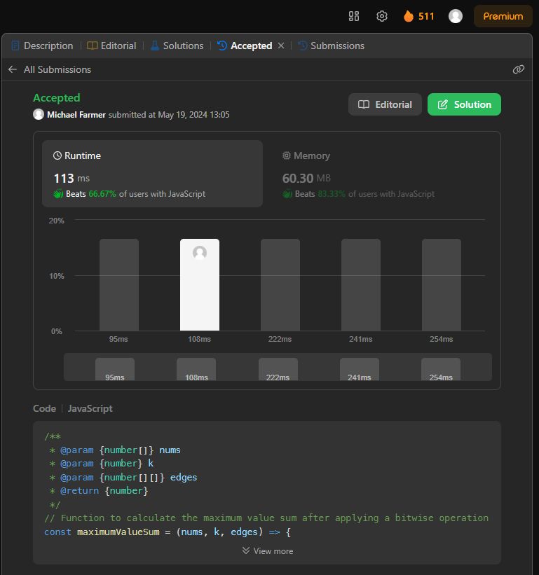 Michael Farmer on LinkedIn: Day 511 of Daily LeetCode | 3068. Find the ... Michael Farmer on LinkedIn: Day 511 of Daily LeetCode | 3068. Find the ...