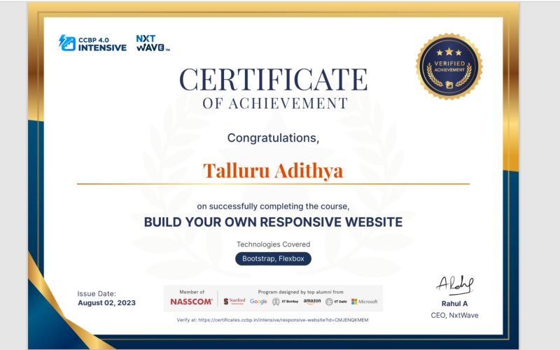 Adithya Talluru on LinkedIn: #ccbp #ccbpian #responsivewebsite #nxtwave ... Adithya Talluru on LinkedIn: #ccbp #ccbpian #responsivewebsite #nxtwave ...