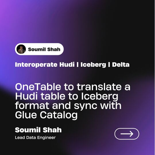 Soumil S. on LinkedIn: #datatransformation #onetable #hudi #iceberg # ... Soumil S. on LinkedIn: #datatransformation #onetable #hudi #iceberg # ...