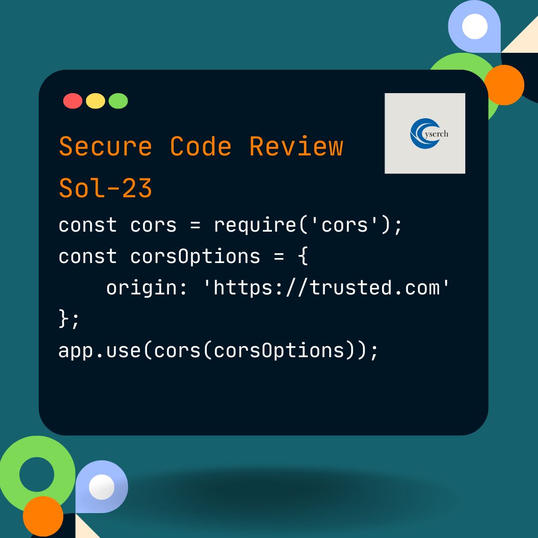 CYSERCH SECURITY on LinkedIn: #websecurity #nodejs #cors #devtips # ... CYSERCH SECURITY on LinkedIn: #websecurity #nodejs #cors #devtips # ...