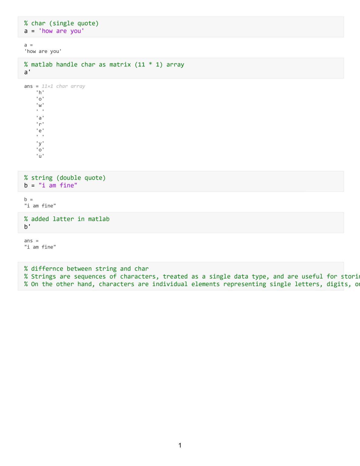 Tarun Sangwan on LinkedIn: char and string in matlab Tarun Sangwan on LinkedIn: char and string in matlab