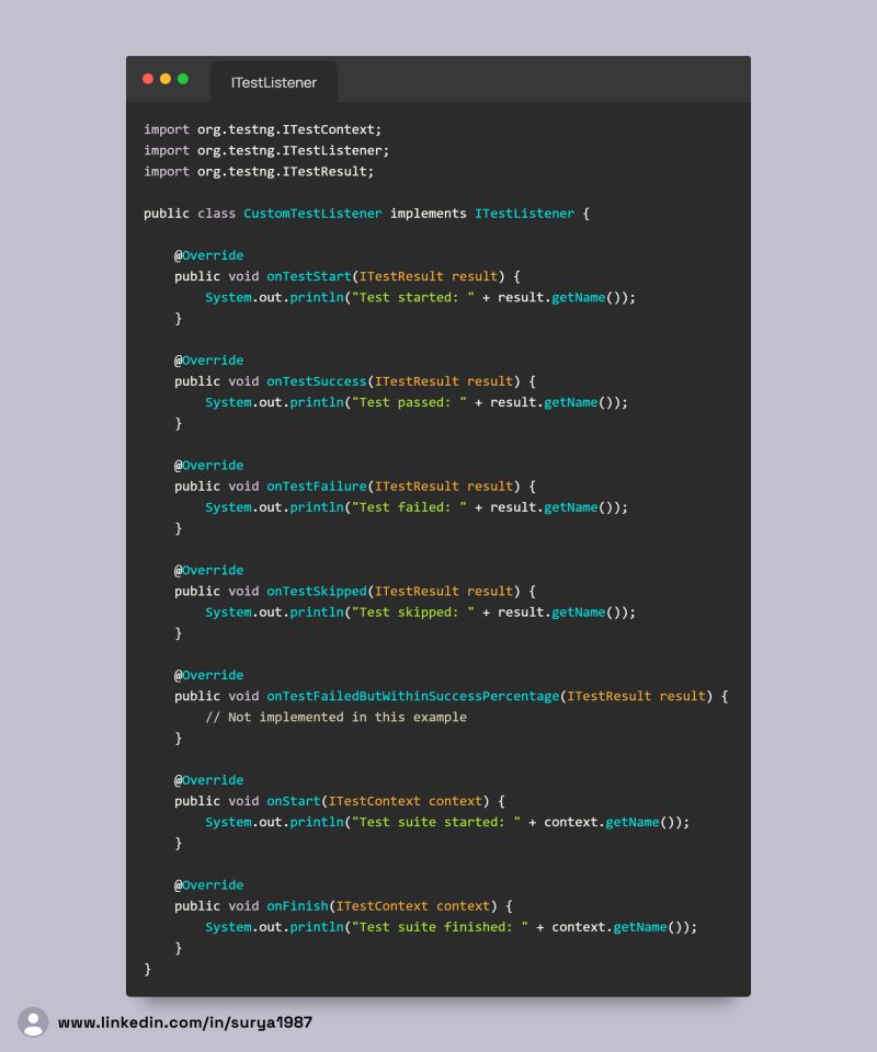 Surya K on LinkedIn: #testautomation #seleniumwebdriver #testng # ... Surya K on LinkedIn: #testautomation #seleniumwebdriver #testng # ...