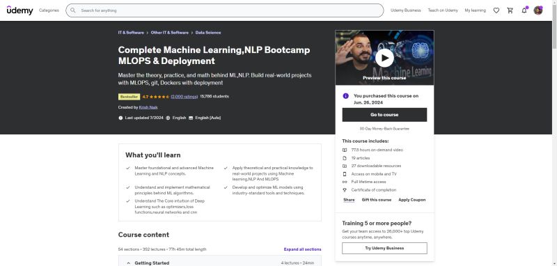 Chirag R. on LinkedIn: #machinelearning #nlp #mlops #udemy # ... Chirag R. on LinkedIn: #machinelearning #nlp #mlops #udemy # ...