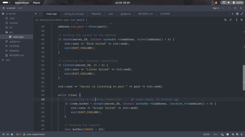Isaka James on LinkedIn: #cplusplus #webserver #opensource #zededitor # ... Isaka James on LinkedIn: #cplusplus #webserver #opensource #zededitor # ...