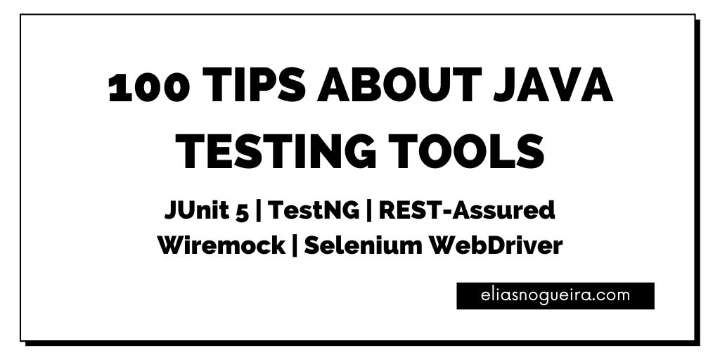 Elias Nogueira on LinkedIn: #junit #testng #restassured #wiremock #selenium Elias Nogueira on LinkedIn: #junit #testng #restassured #wiremock #selenium