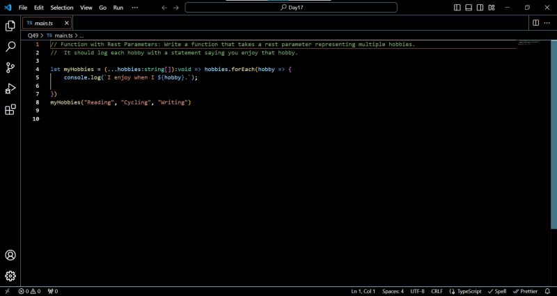 Amna Rafeeq on LinkedIn: #100daysofcode #typescript #codemaster # ... Amna Rafeeq on LinkedIn: #100daysofcode #typescript #codemaster # ...