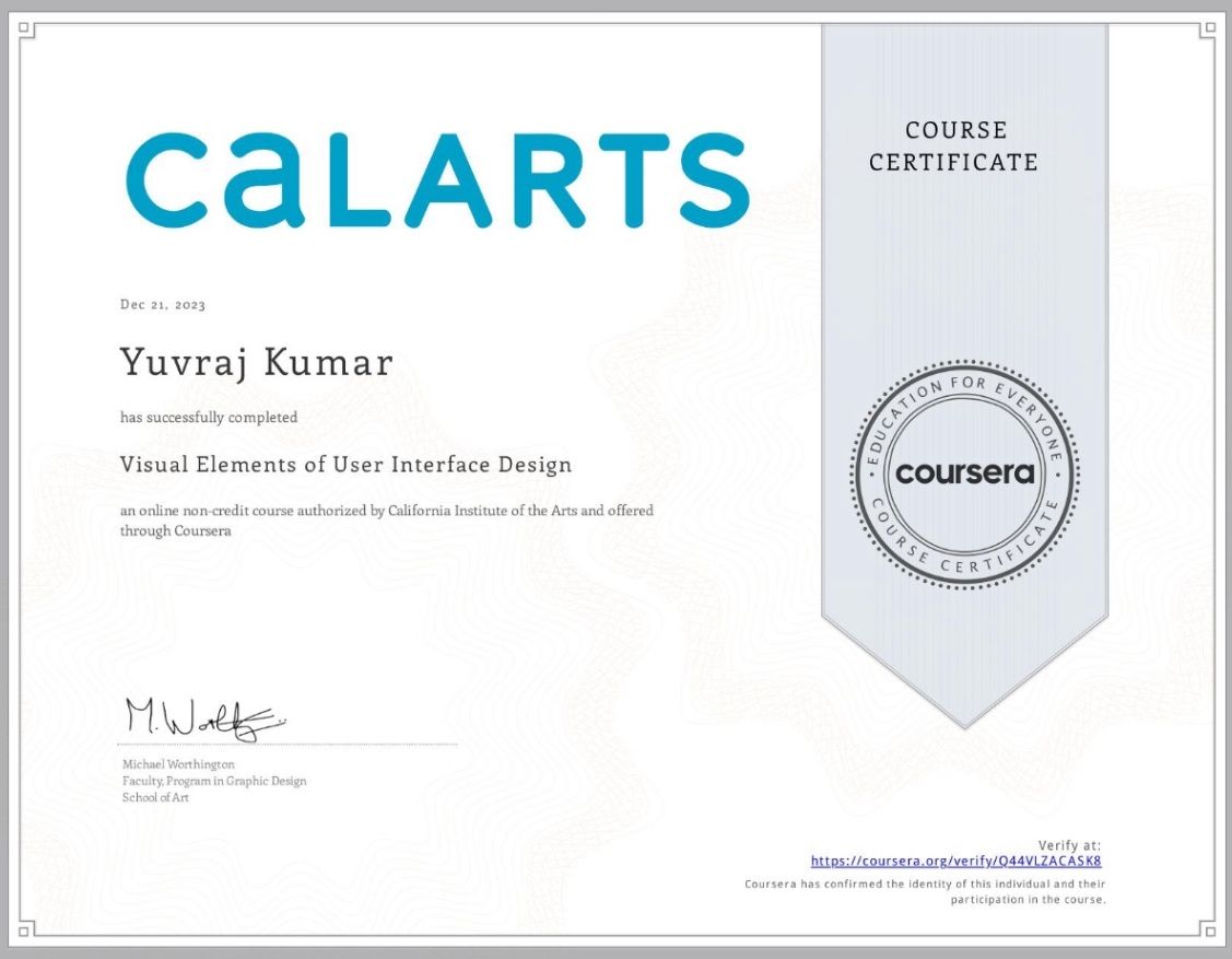 Yuvraj Kumar on LinkedIn: Certified Visual Elements of User Interface ... Yuvraj Kumar on LinkedIn: Certified Visual Elements of User Interface ...
