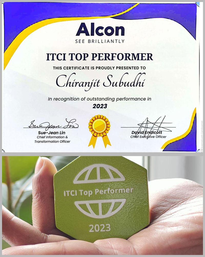 Chiranjit Subudhi on LinkedIn: #alcon #topperformer #award # ... Chiranjit Subudhi on LinkedIn: #alcon #topperformer #award # ...