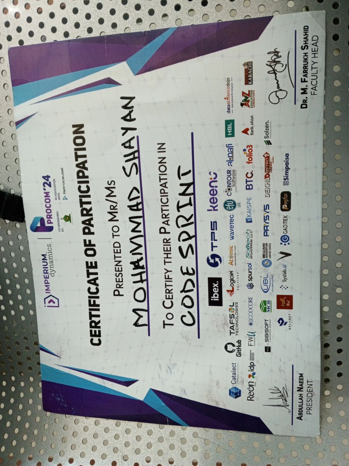 Muhammad Shayan Faisal on LinkedIn: #procom #codesprint # ... Muhammad Shayan Faisal on LinkedIn: #procom #codesprint # ...