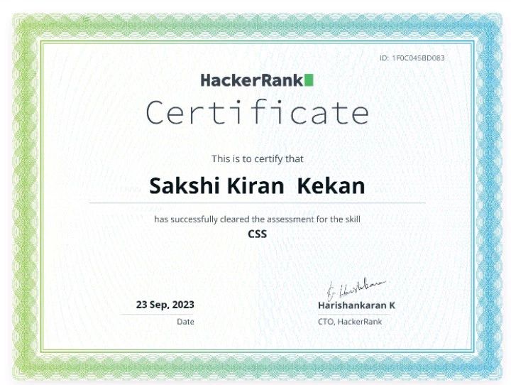 Sakshi Kekan on LinkedIn: #certificate #html #css #webdevelopment # ... Sakshi Kekan on LinkedIn: #certificate #html #css #webdevelopment # ...
