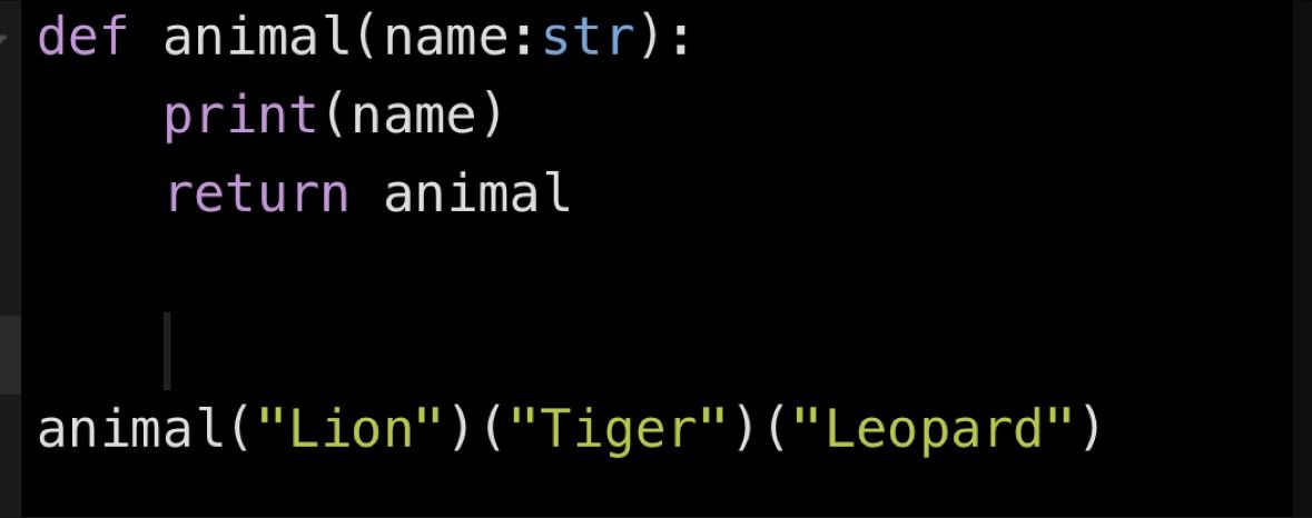How to chain functions in Python | Hossein Tajfirouz posted on the ... How to chain functions in Python | Hossein Tajfirouz posted on the ...
