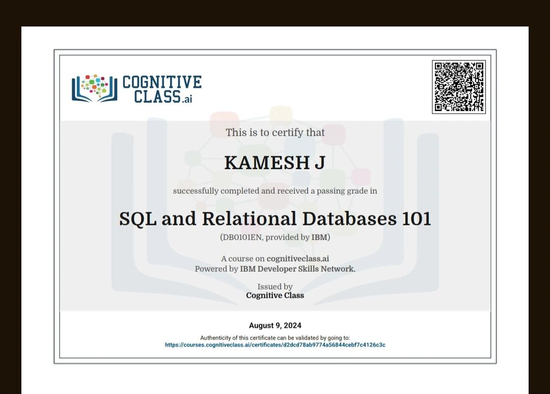 Kamesh J on LinkedIn: #sql #database Kamesh J on LinkedIn: #sql #database