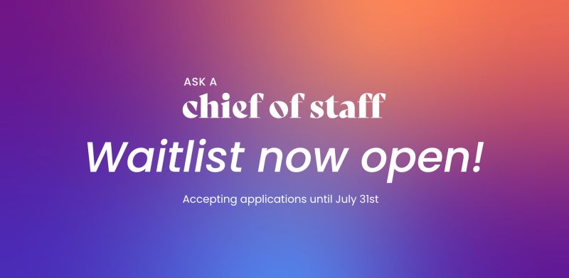 Clara Ma on LinkedIn: π£ The Ask a Chief of Staff community waitlist is ... Clara Ma on LinkedIn: π£ The Ask a Chief of Staff community waitlist is ...