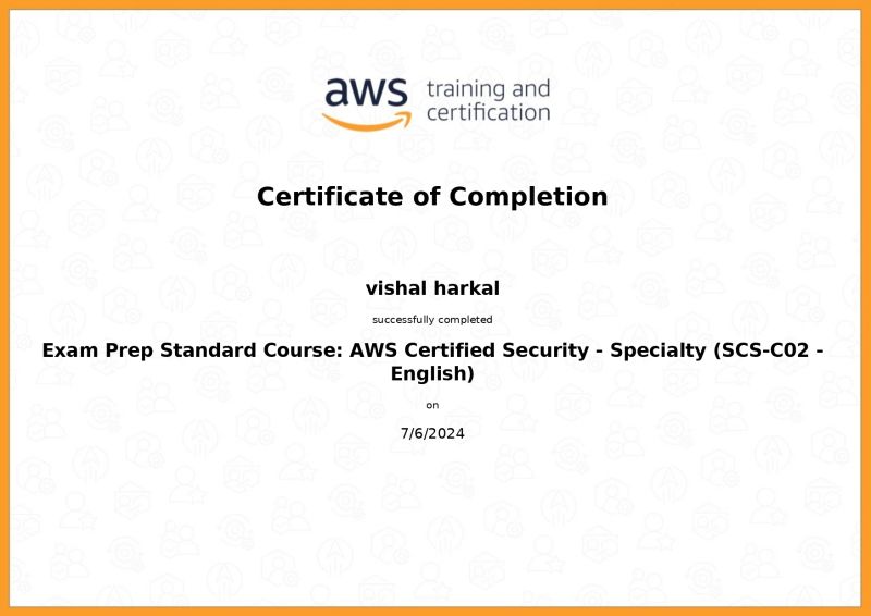 vishal harkal on LinkedIn: #awssecurity vishal harkal on LinkedIn: #awssecurity
