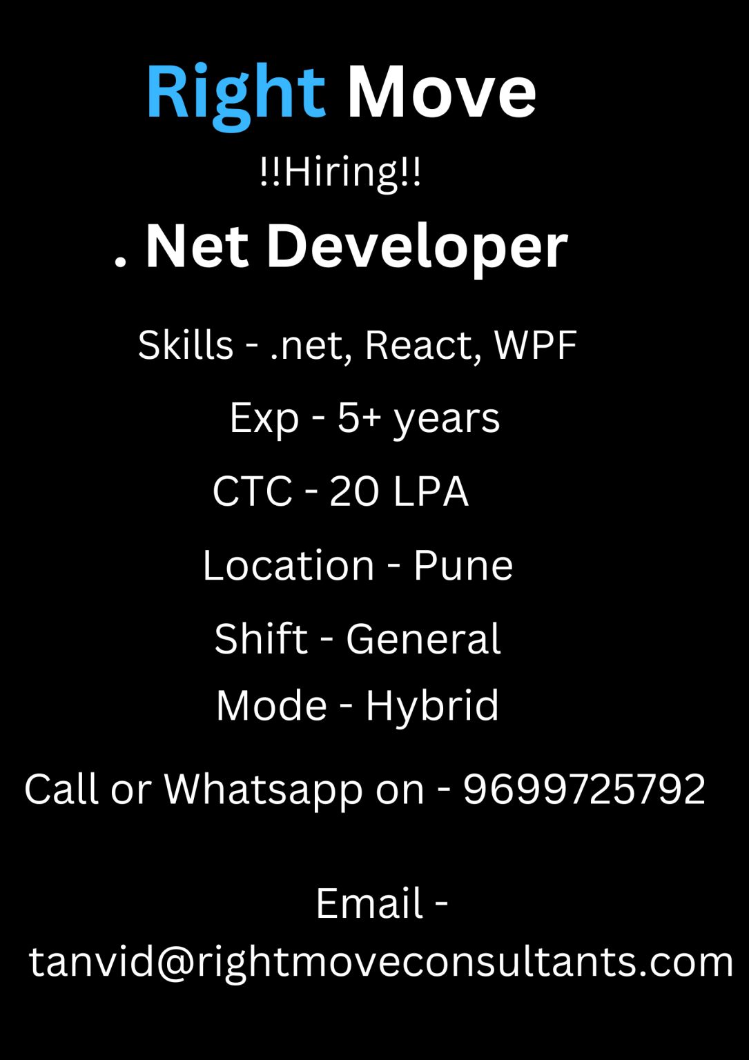 Tanvi D on LinkedIn: #wpf #dotnet #sql #hiring #rightmove #hiring # ... Tanvi D on LinkedIn: #wpf #dotnet #sql #hiring #rightmove #hiring # ...