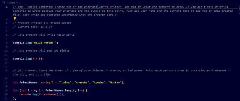 Areeba Nadeem on LinkedIn: #typescript #codingchallenge #100daysofcode Areeba Nadeem on LinkedIn: #typescript #codingchallenge #100daysofcode