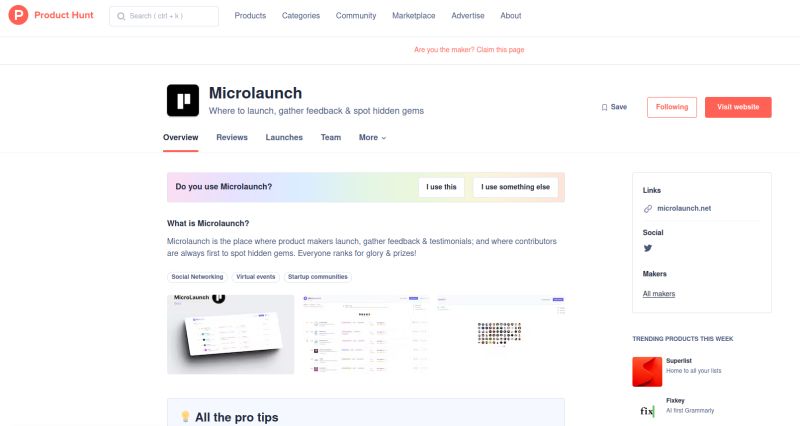Said AITMBAREK on LinkedIn: ๐๐ Great news - microlaunch.net will be ... Said AITMBAREK on LinkedIn: ๐๐ Great news - microlaunch.net will be ...