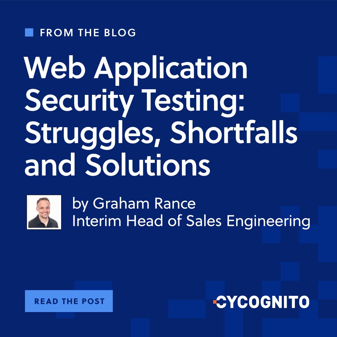 CyCognito on LinkedIn: #cybersecurity #webapps #asm #manageyourexposure CyCognito on LinkedIn: #cybersecurity #webapps #asm #manageyourexposure