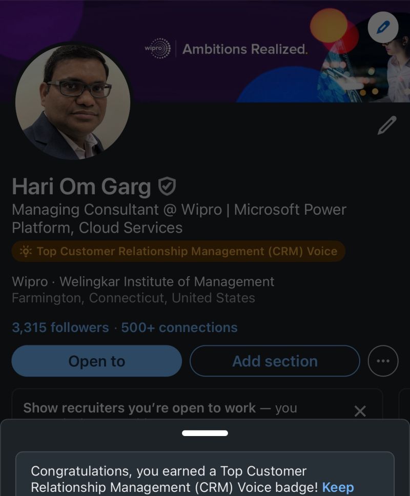 Hari Om Garg on LinkedIn: #linkedintopvoice #crm #leadership # ... Hari Om Garg on LinkedIn: #linkedintopvoice #crm #leadership # ...