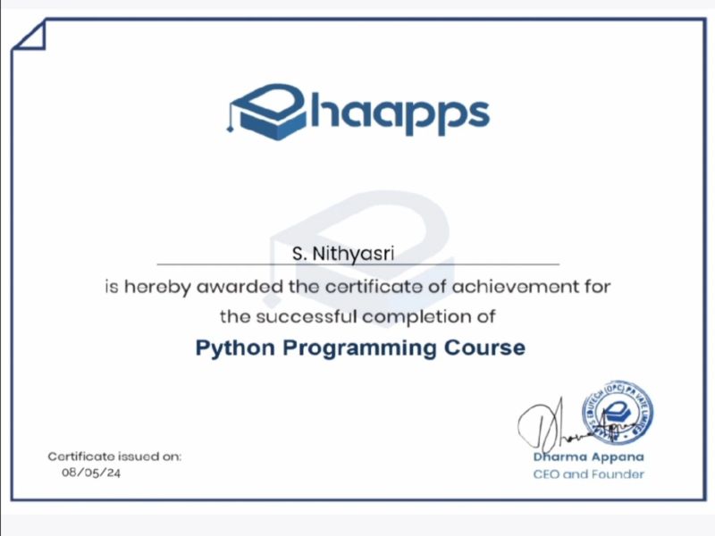 S Nithyasri posted on LinkedIn S Nithyasri posted on LinkedIn