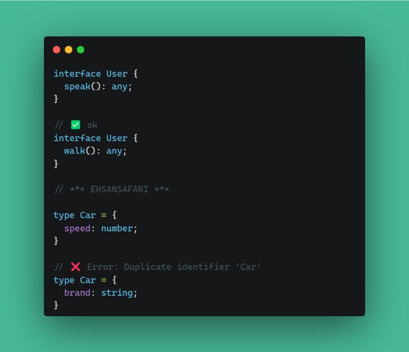 Ehsan Safari on LinkedIn: #typescript #typescript #interface #type # ... Ehsan Safari on LinkedIn: #typescript #typescript #interface #type # ...