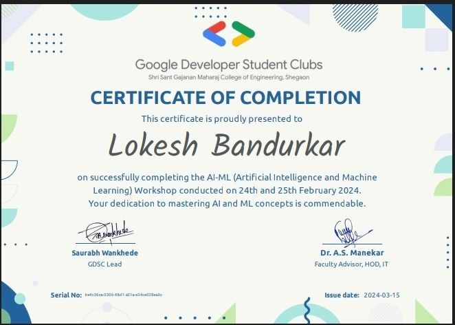 LOKESH BANDURKAR on LinkedIn: #ai #machinelearning #gdsc #ssgmce # ... LOKESH BANDURKAR on LinkedIn: #ai #machinelearning #gdsc #ssgmce # ...