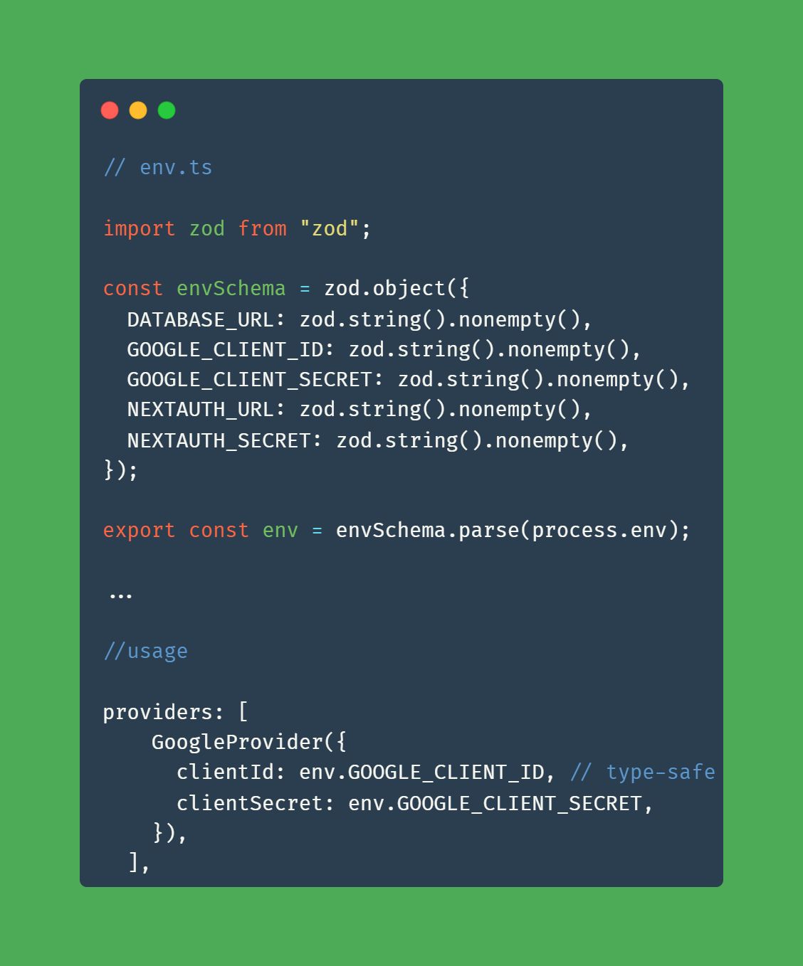Coding in Flow on LinkedIn: You can use zod to validate environment ... Coding in Flow on LinkedIn: You can use zod to validate environment ...