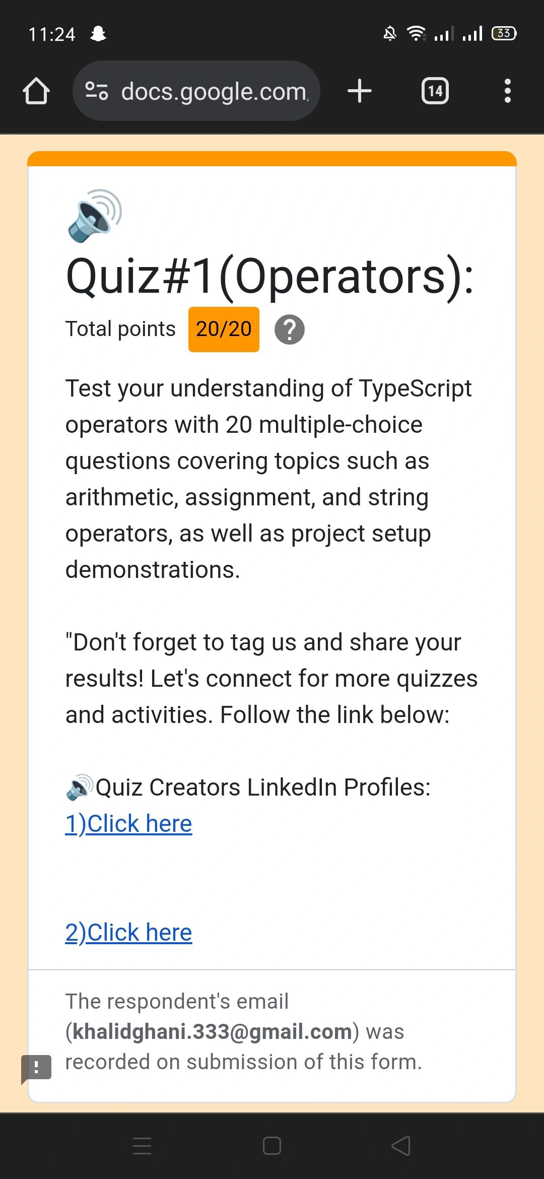 Khalid Ghani on LinkedIn: #typescript #programming_quiz #operators Khalid Ghani on LinkedIn: #typescript #programming_quiz #operators