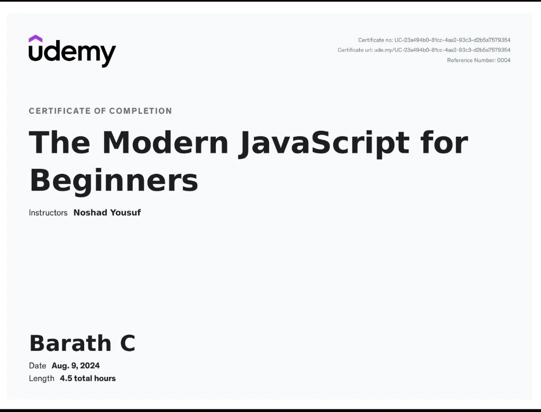 Barath C on LinkedIn: #javascript #webdevelopment #continuouslearning # ... Barath C on LinkedIn: #javascript #webdevelopment #continuouslearning # ...