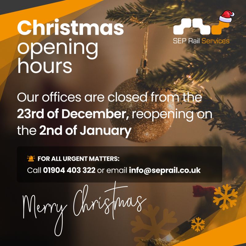 SEP Rail Services on LinkedIn: #seprailservices #happyholidays SEP Rail Services on LinkedIn: #seprailservices #happyholidays
