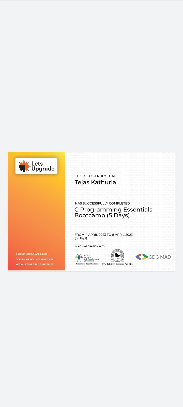 Tejas Kathuria on LinkedIn: #letsupgrade #bootcamp #c #javascript # ... Tejas Kathuria on LinkedIn: #letsupgrade #bootcamp #c #javascript # ...
