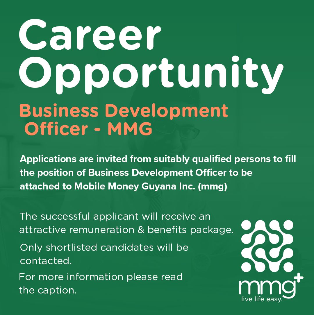 Mobile Money Guyana on LinkedIn: #mmg #joinus #careers Mobile Money Guyana on LinkedIn: #mmg #joinus #careers