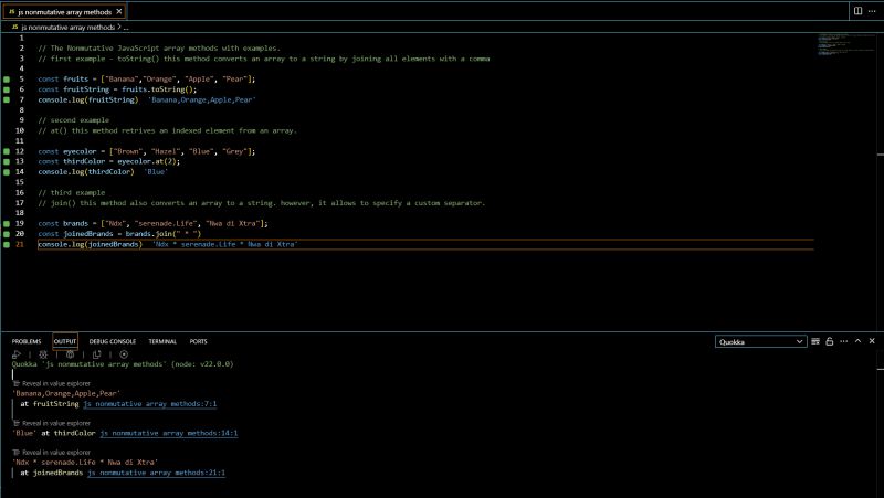 Pamela M.N Francis on LinkedIn: Using the non-mutative JavaScript array ... Pamela M.N Francis on LinkedIn: Using the non-mutative JavaScript array ...